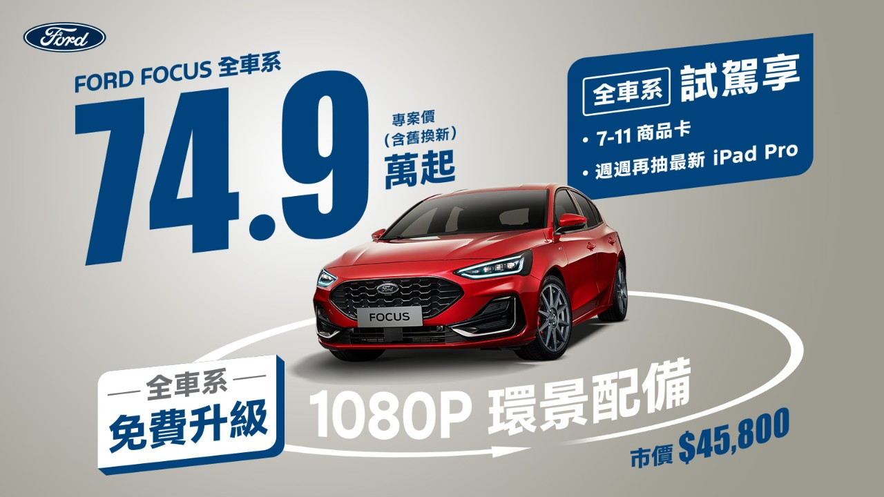 360°環景影像系統，消費者最愛！NEW FORD FOCUS 超值專案價 再免費升級 360°環景影像系統 | Taiwan ...