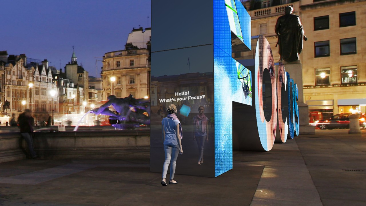 What’s Your Focus? Huge Letter Installation Uses AI to Interact with ...